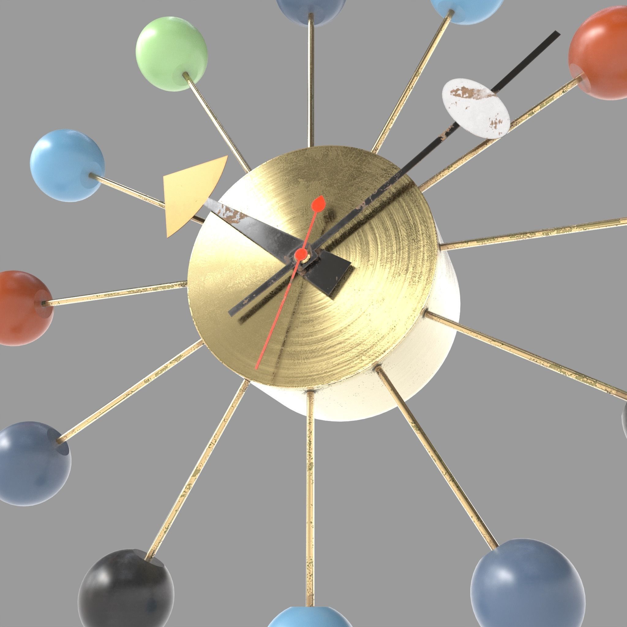 George Nelson Ball Clock Vintage Original 1950 Version 3D model | CGTrader