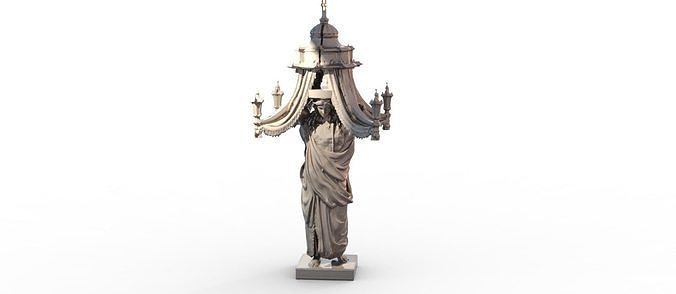 Cathedral statue holding stander 3D model | CGTrader