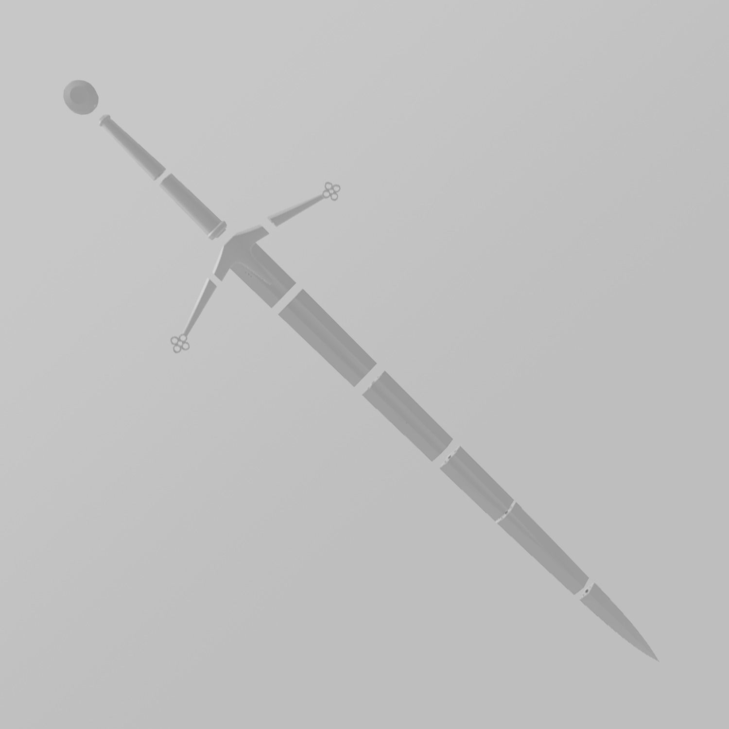 CLAYMORE SWORD - REAL SIZE 3D model 3D printable | CGTrader