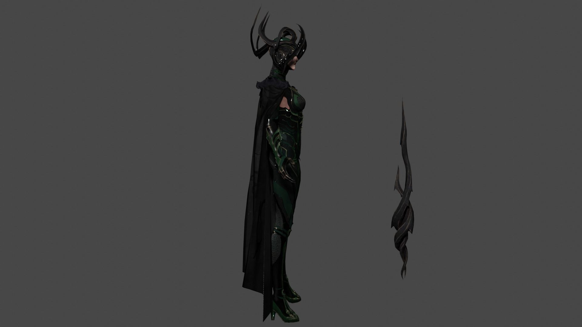 Hela Marvel 3d Model 3D model rigged | CGTrader