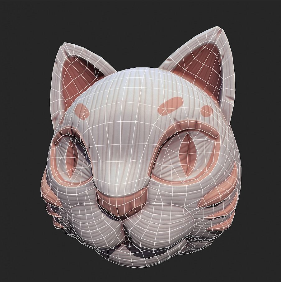 3D model White Tiger Mask Pbr VR / AR / low-poly | CGTrader