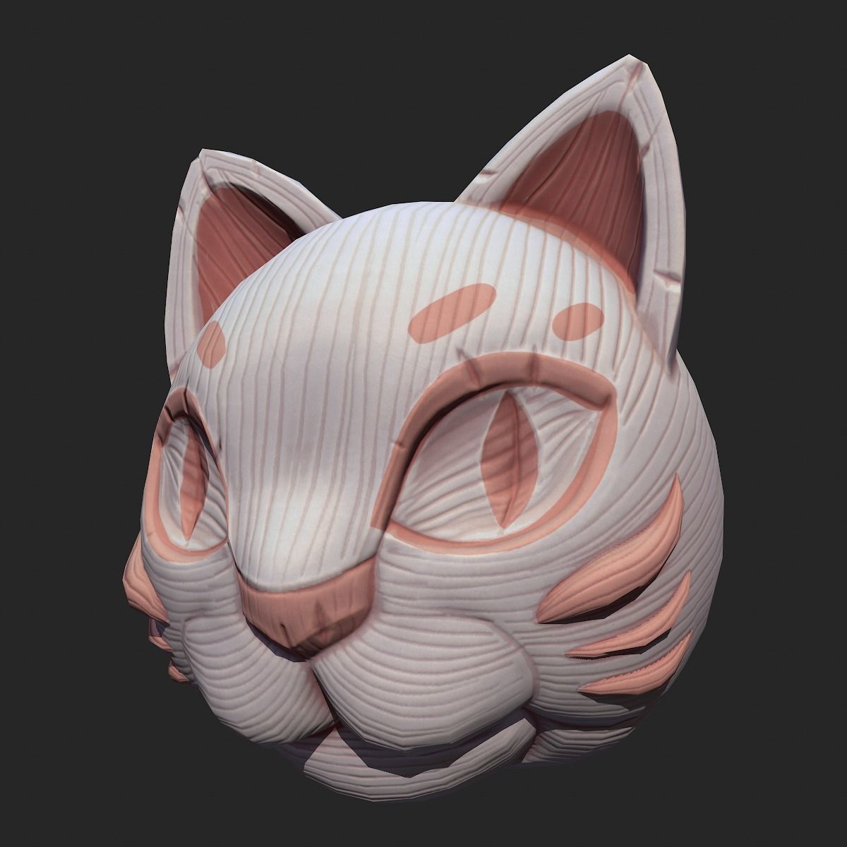 3D model White Tiger Mask Pbr VR / AR / low-poly | CGTrader