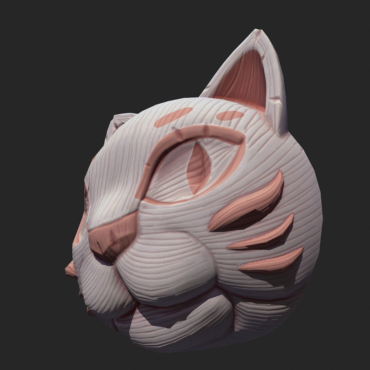3D model White Tiger Mask Pbr VR / AR / low-poly | CGTrader