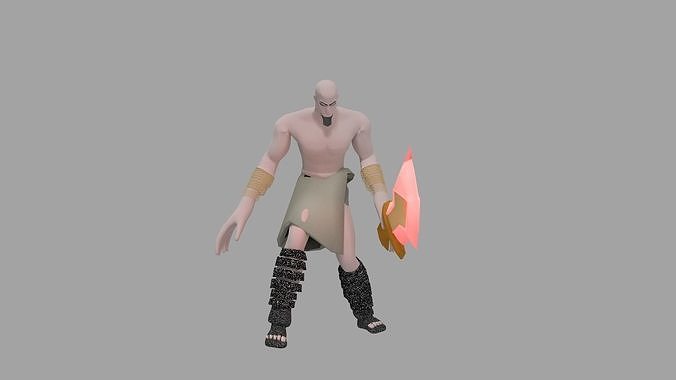 war warrior 3D model animated rigged | CGTrader