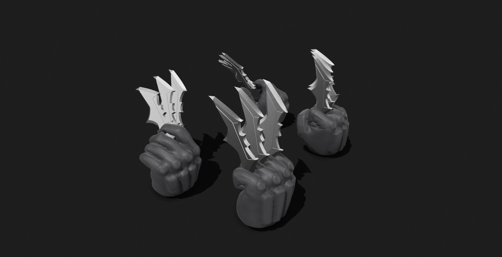 Mcfarlane figure Batman HAND with BATTARANG BEN AFFLECK 3D model 3D ...