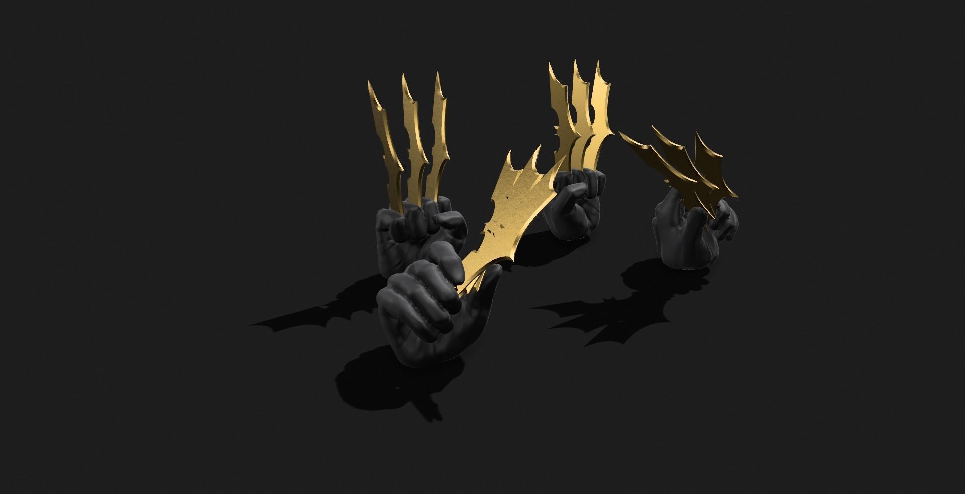 Mcfarlane figure Batman HAND with BATTARANG CHRISTIAN BALE 3D model 3D ...