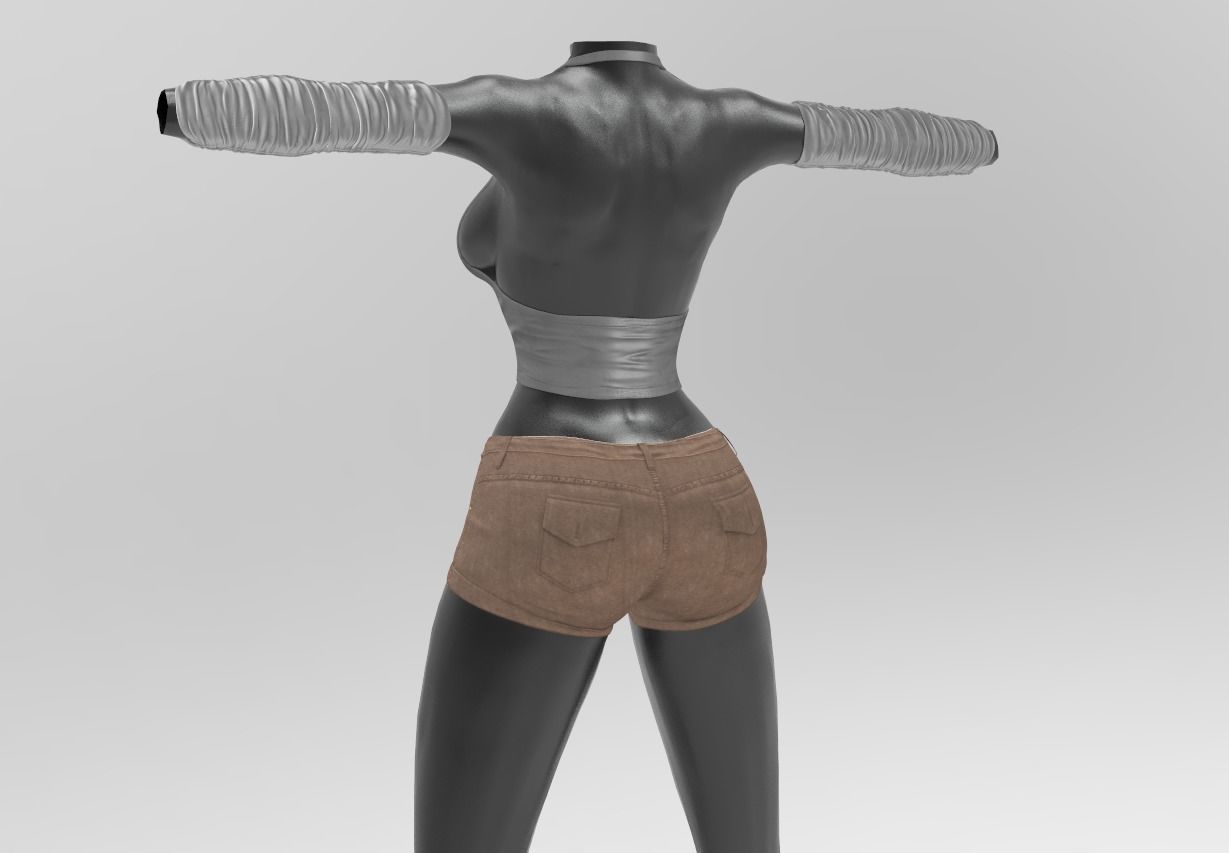 3D model Mesh Outfit 011 Second Life VR / AR / low-poly | CGTrader