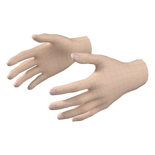 Female Hand Base Mesh 09 3D model | CGTrader