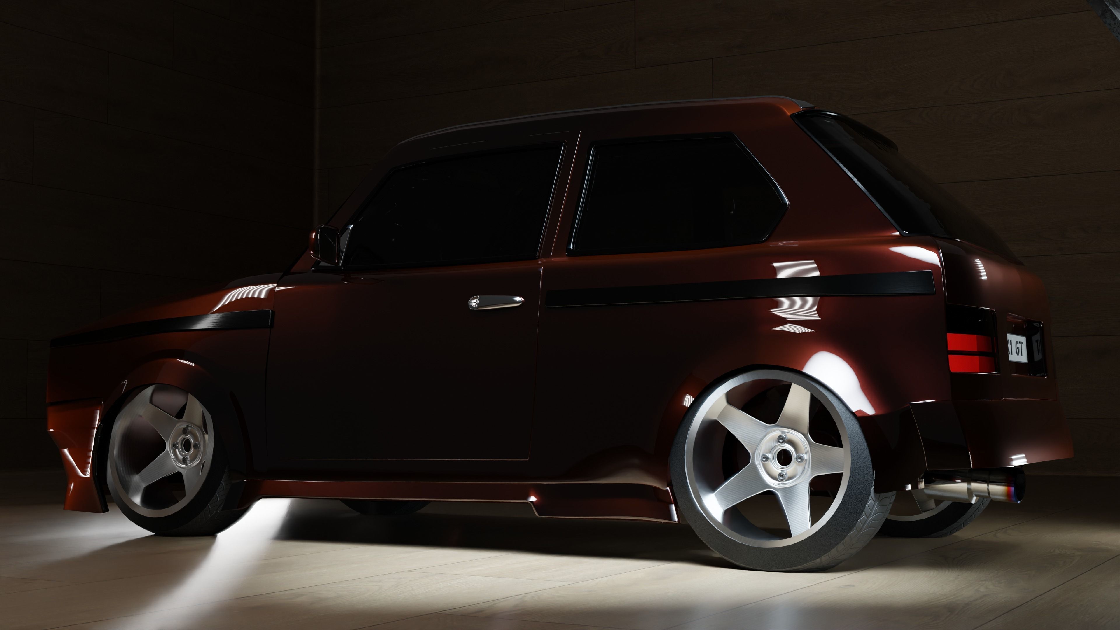 Custom Volkswagen Golf Mk1 3D Model 3D model | CGTrader