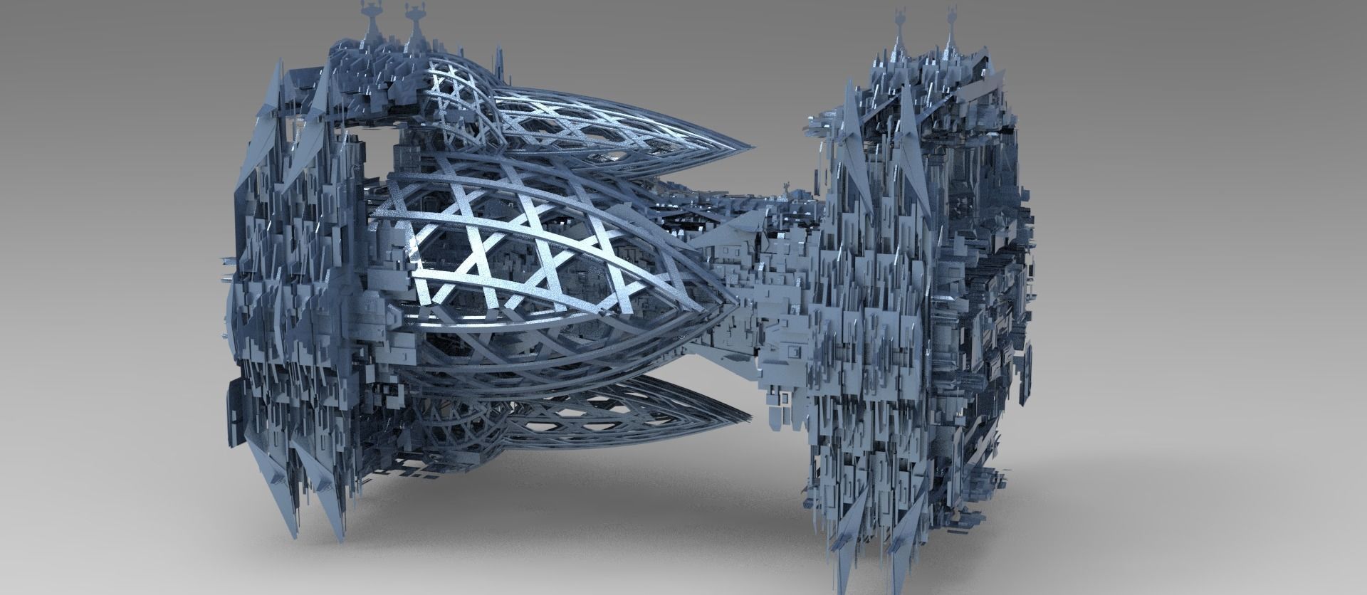 cyberpunk weaved city mega block 3D model | CGTrader