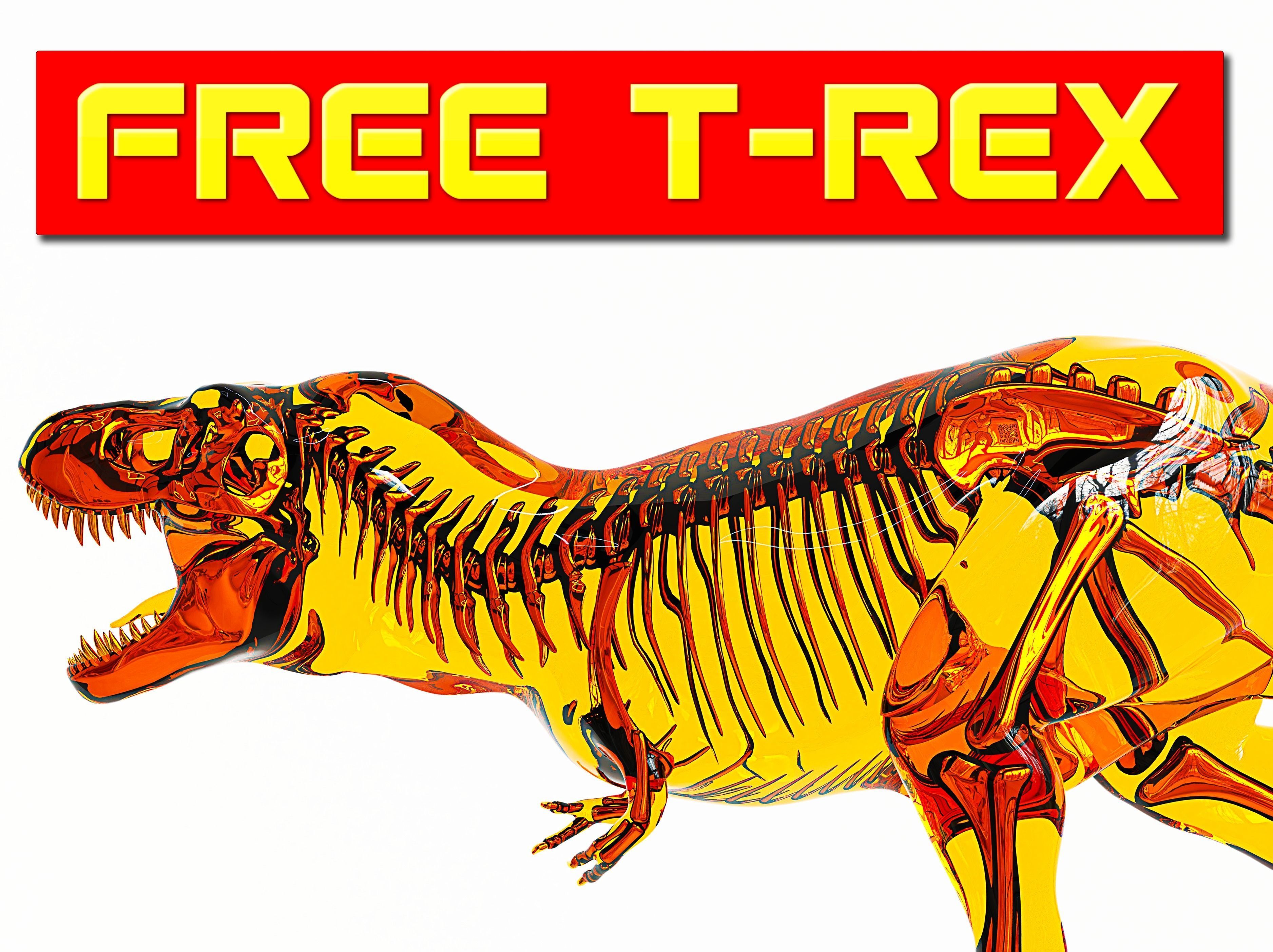 Amber T-Rex - Sculpture - FREE free 3D model | CGTrader