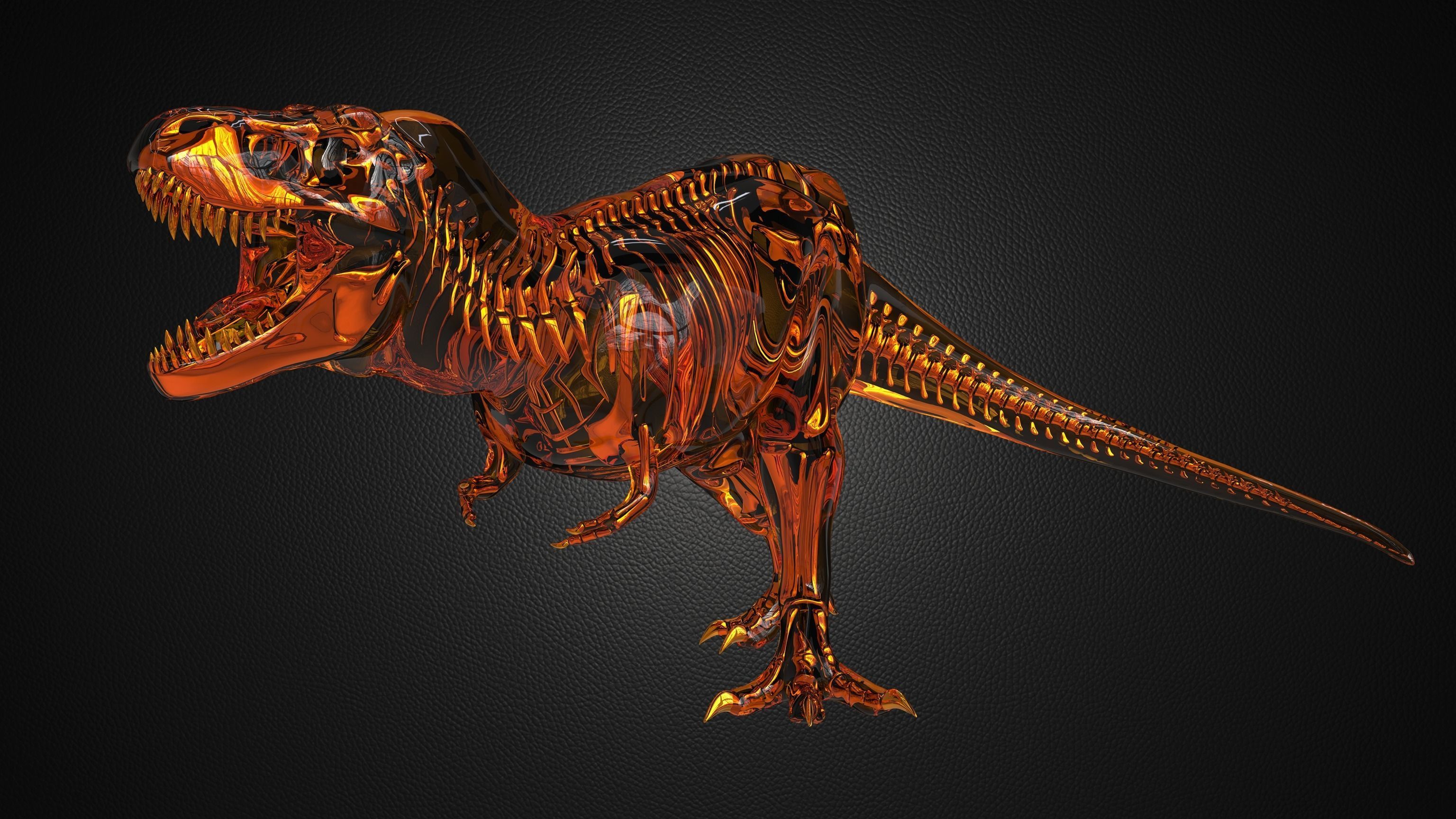 Amber T-Rex - Sculpture - FREE free 3D model | CGTrader