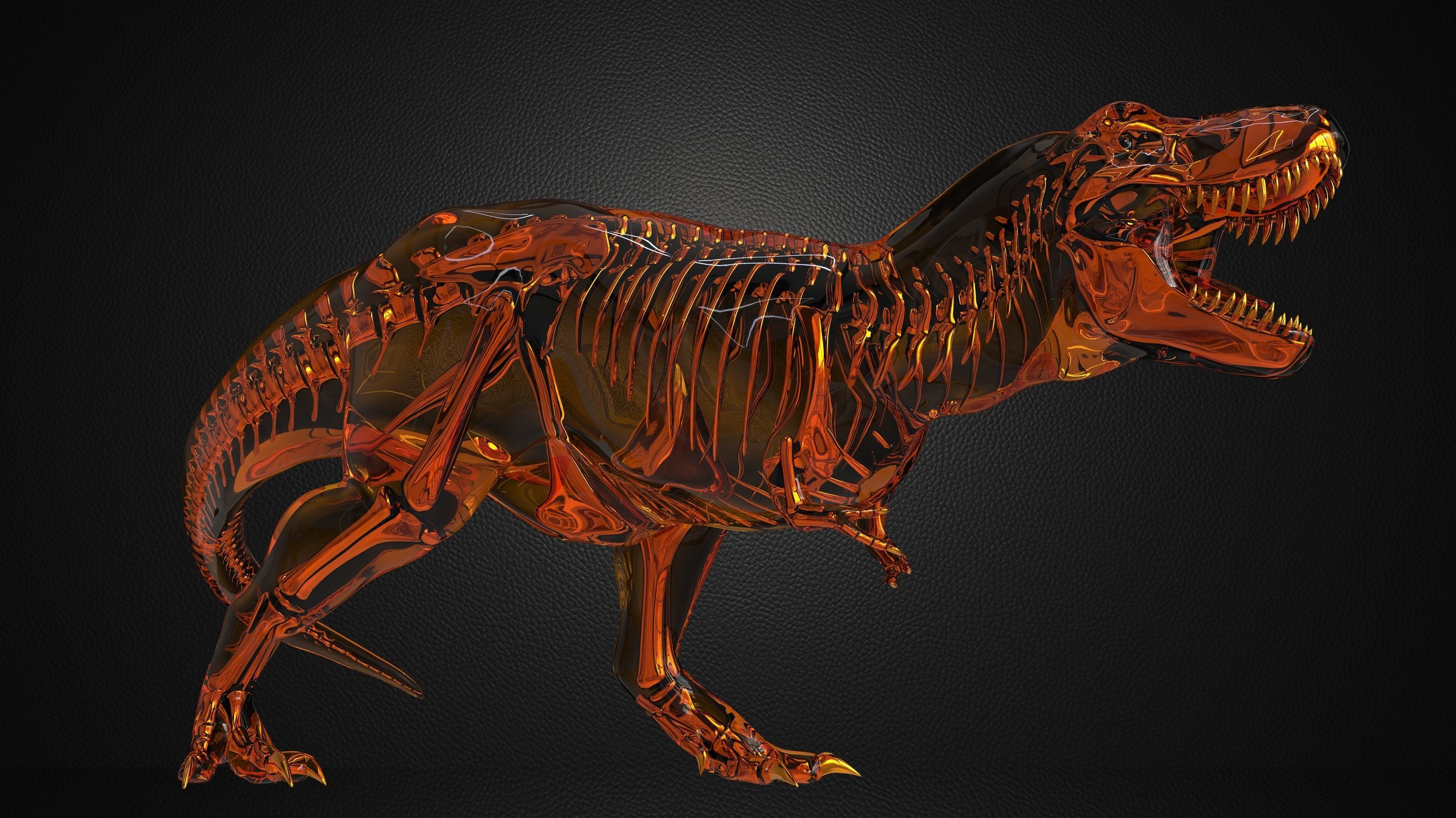 Amber T-Rex - Sculpture - FREE free 3D model | CGTrader