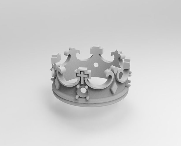 anillo corona 3D model 3D printable | CGTrader