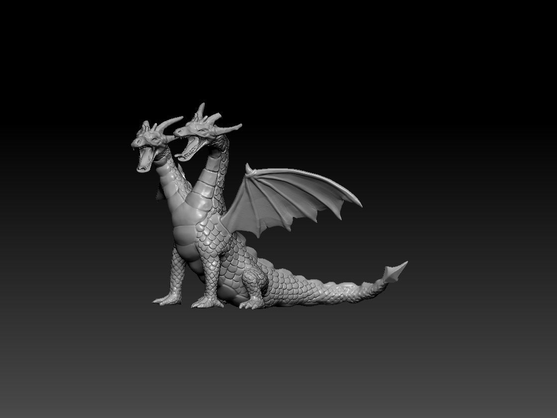 Two Headed dragon 3D model | CGTrader
