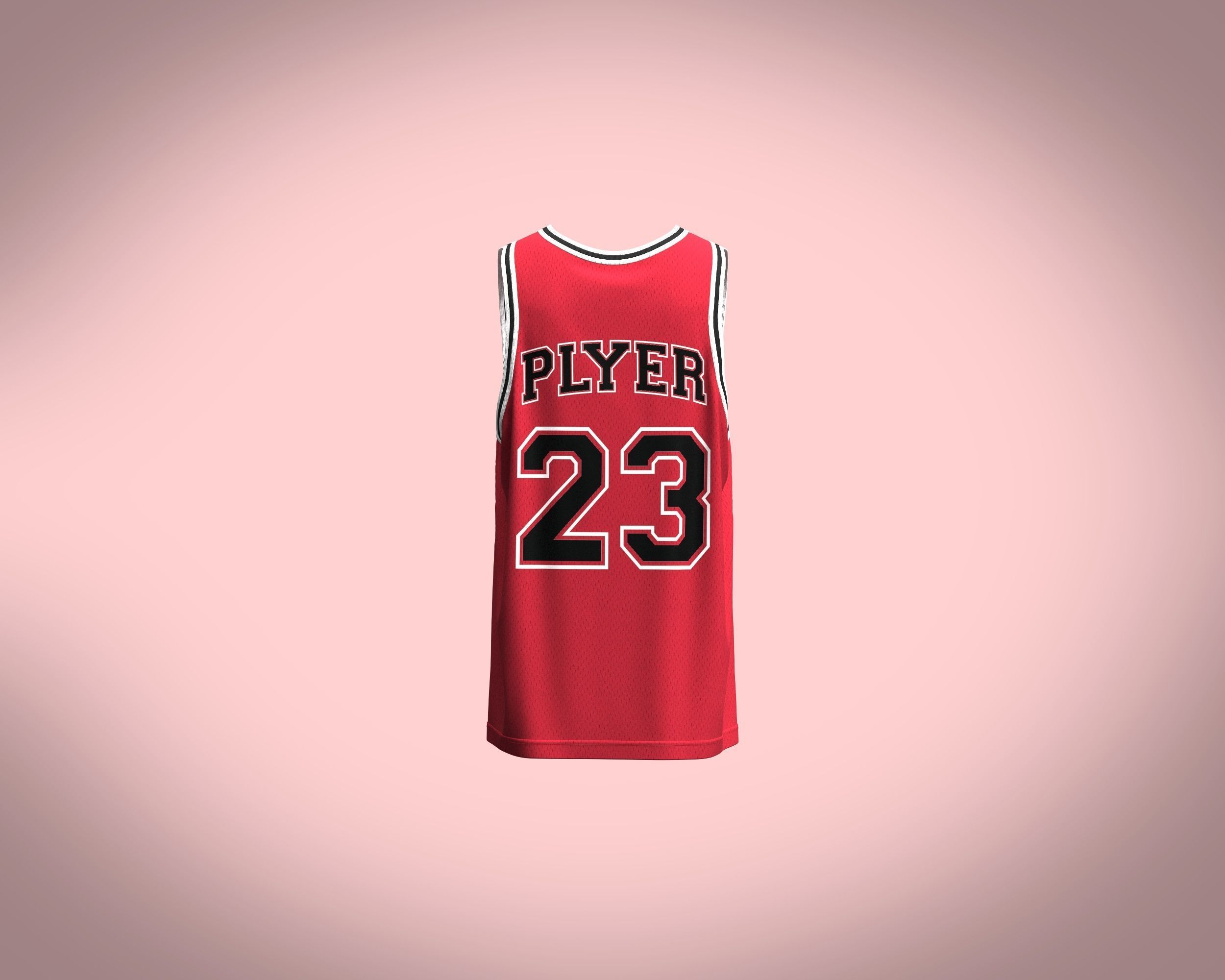 Mens Red Basketball Jersey 3D model | CGTrader
