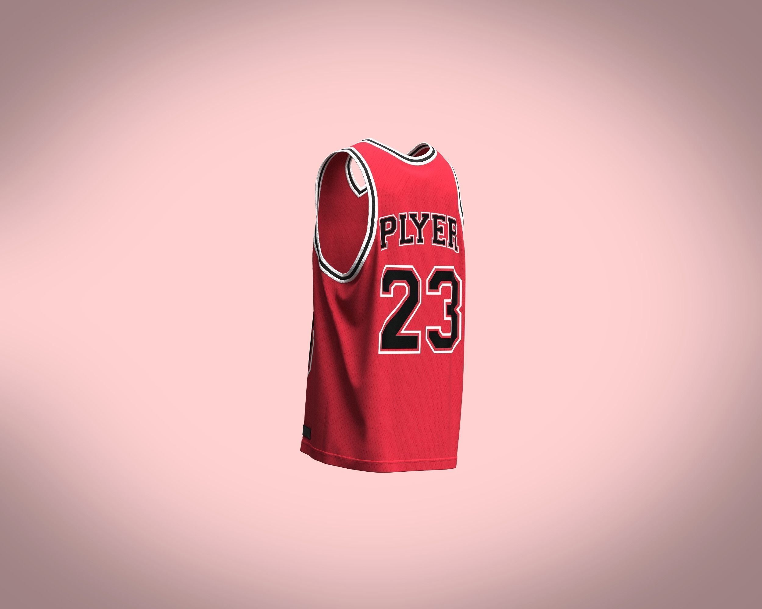 Mens Red Basketball Jersey 3D model | CGTrader
