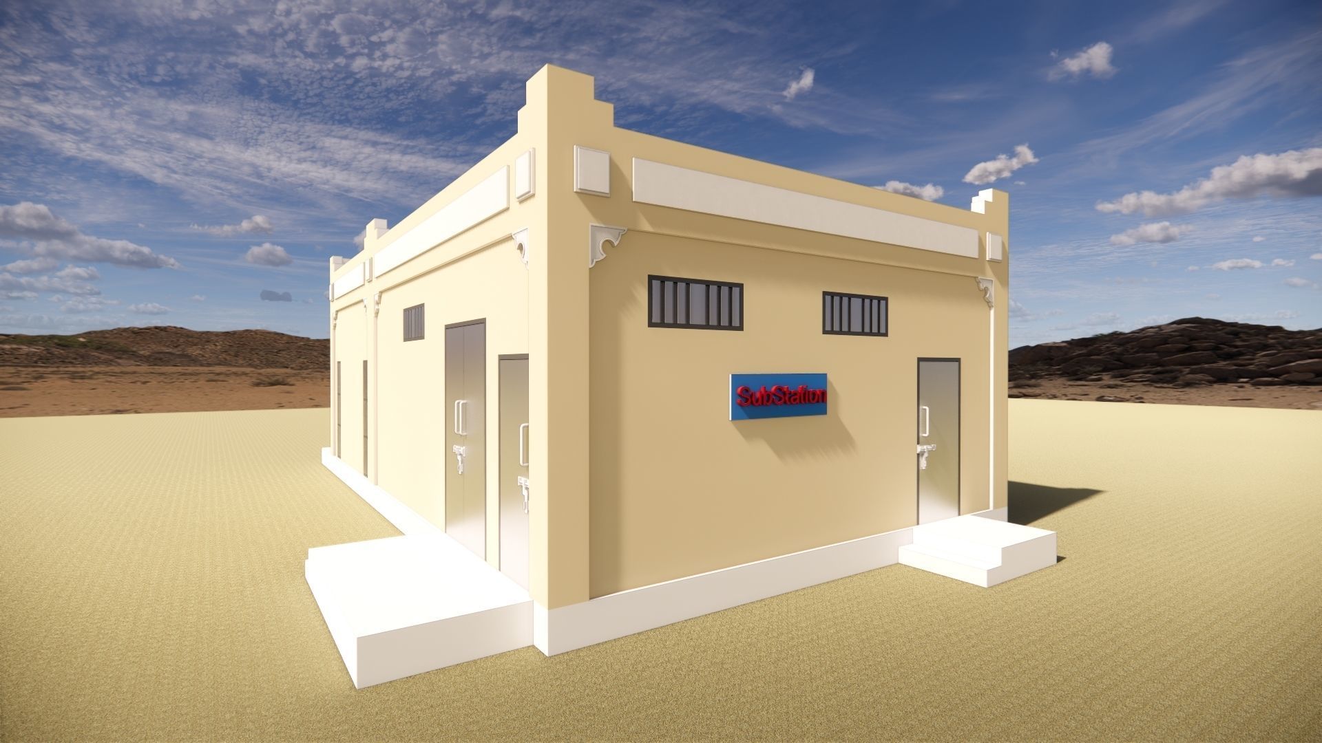 Electrical Substation Building in Revit 3D model | CGTrader