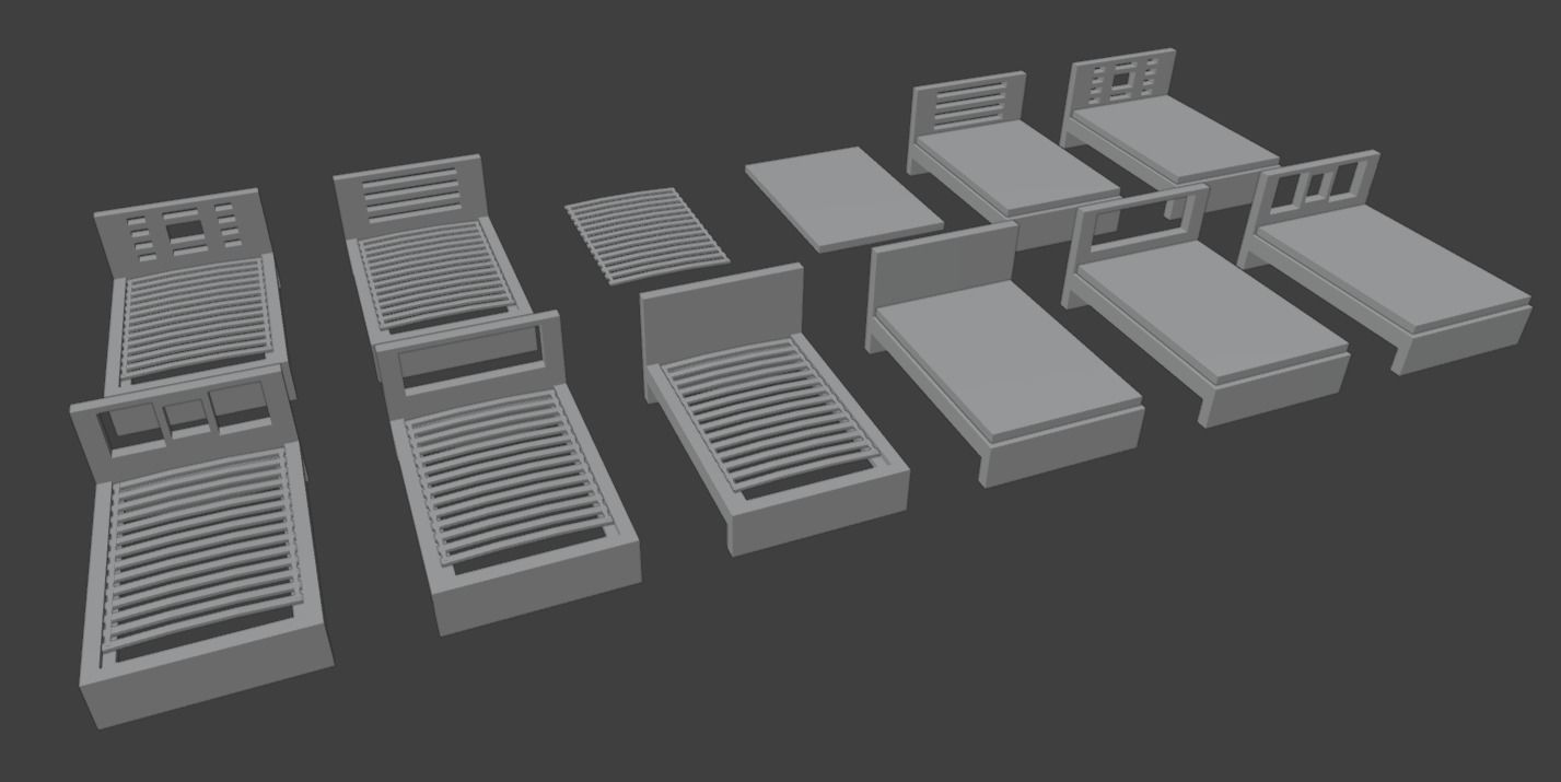3D model Various Beds VR / AR / low-poly | CGTrader