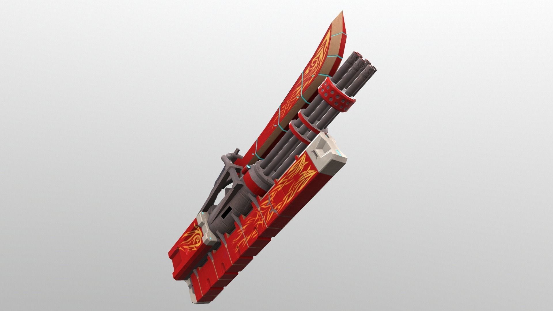 3D model Gatling Gun Level 3 VR / AR / low-poly | CGTrader