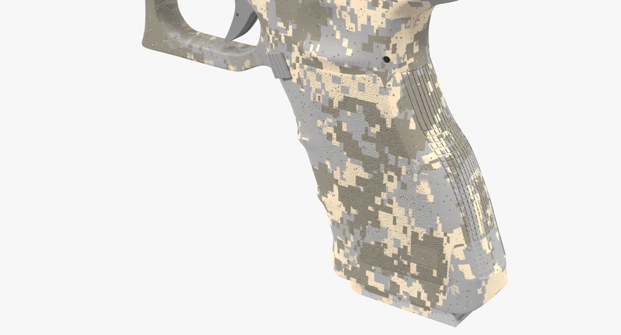 3D model Glock 17 Camouflage Grey VR / AR / low-poly | CGTrader