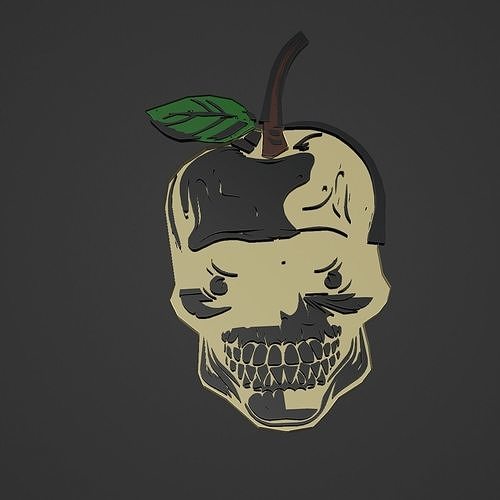 Apple Skull 3D model 3D printable | CGTrader