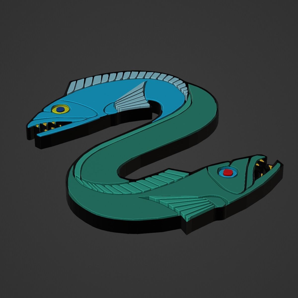 Double Headed Eel 3D model 3D printable | CGTrader