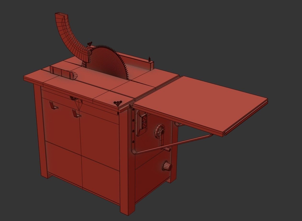 3D model Table Saw Machine VR / AR / low-poly | CGTrader