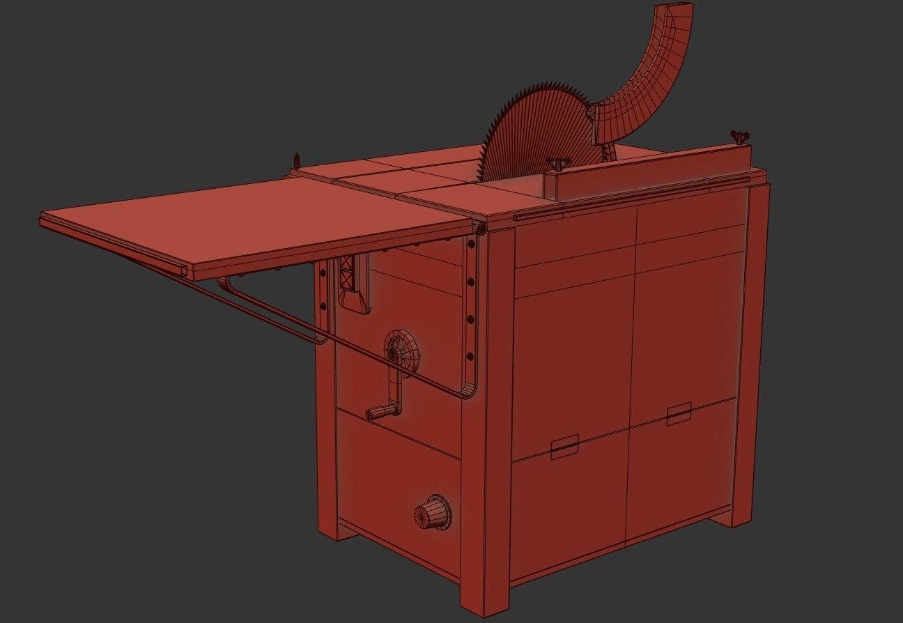 3D model Table Saw Machine VR / AR / low-poly | CGTrader