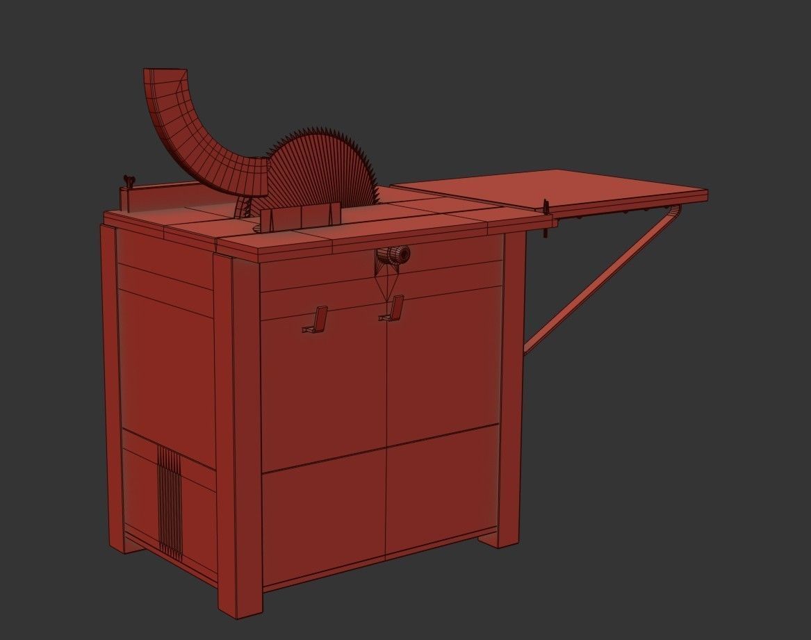 3D model Table Saw Machine VR / AR / low-poly | CGTrader