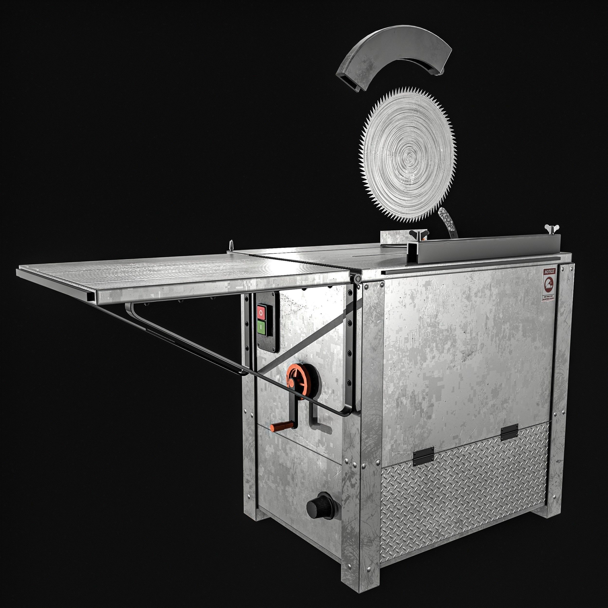 3D model Table Saw Machine VR / AR / low-poly | CGTrader