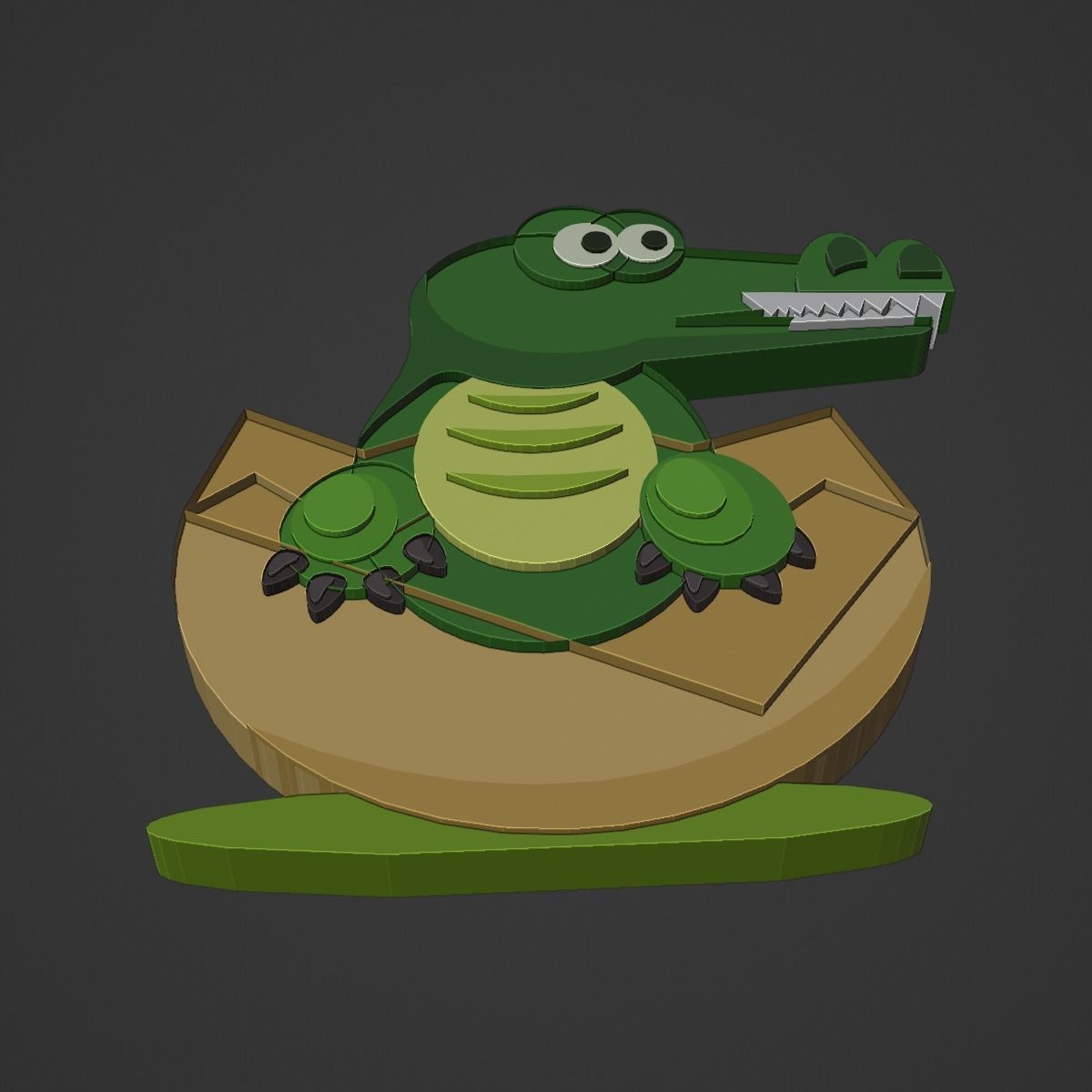 Hatching Crocodile 3D model 3D printable | CGTrader