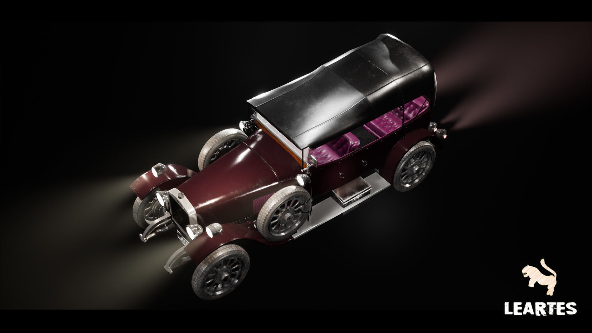 3D model Driveable Classic Car - Rigged - Customizable VR / AR / low ...