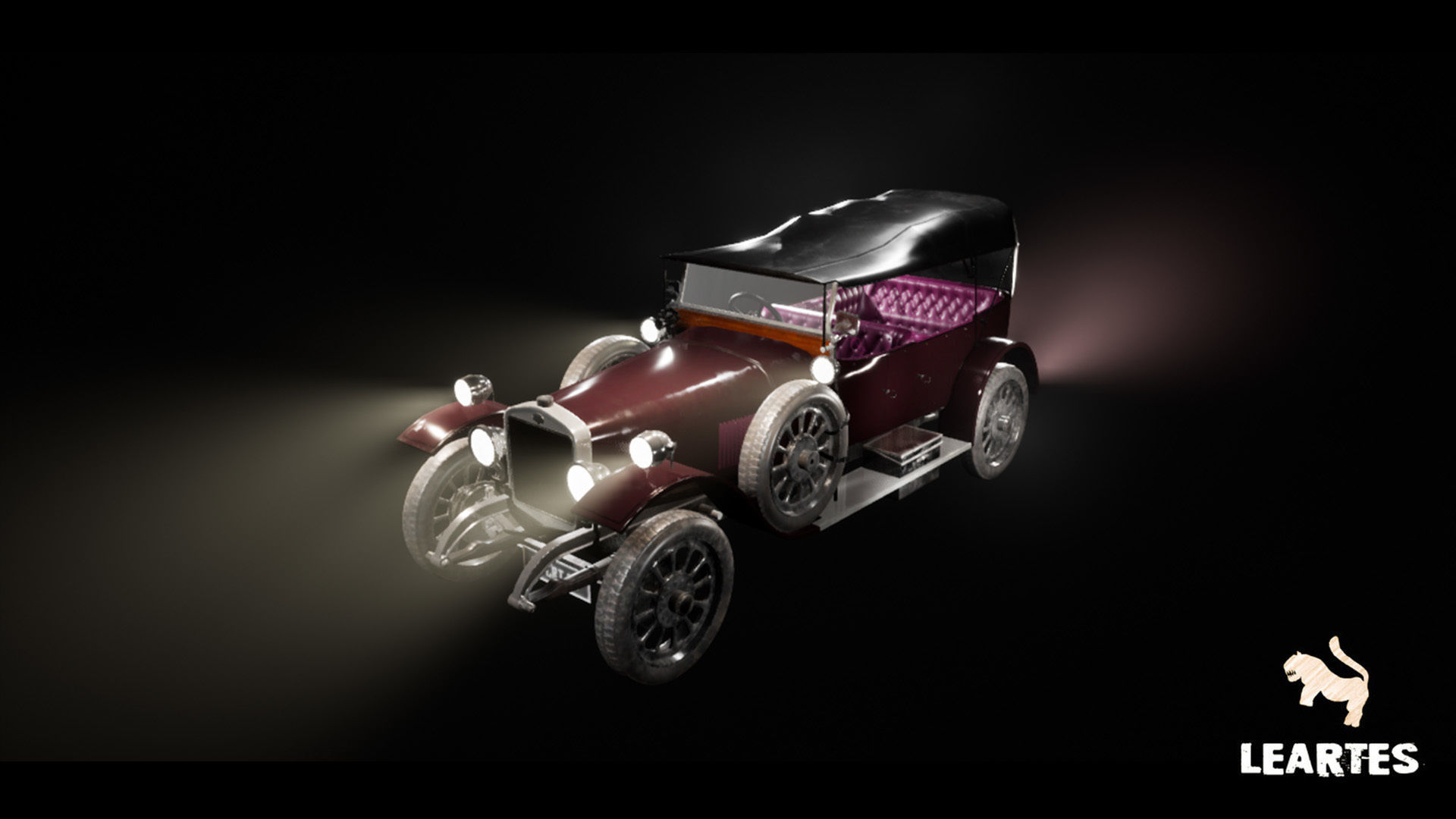 3D model Driveable Classic Car - Rigged - Customizable VR / AR / low ...