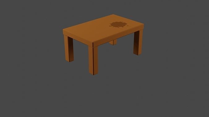 Low Poly 3D Table Model free 3D model | CGTrader