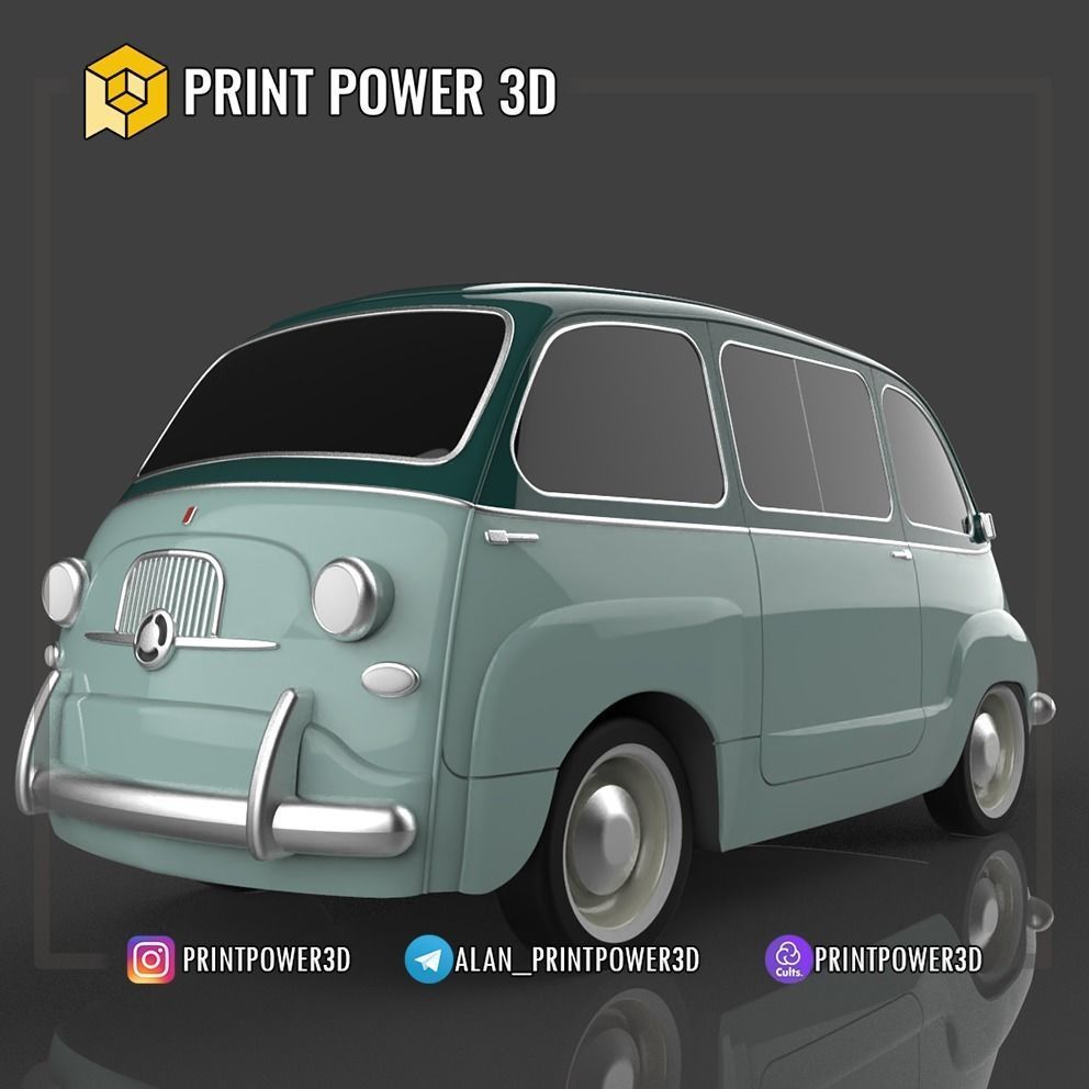 Fiat Multipla 1955-1969 3D model 3D printable | CGTrader