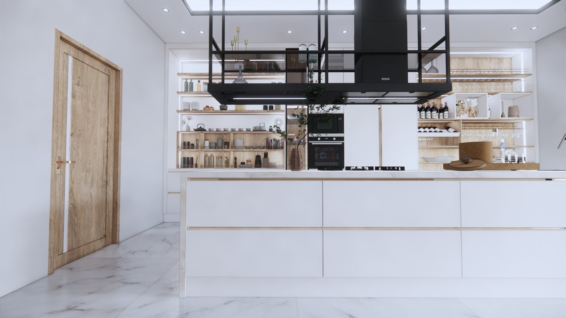 Realistic kitchen SketchUp and Enscape 3D model animated | CGTrader