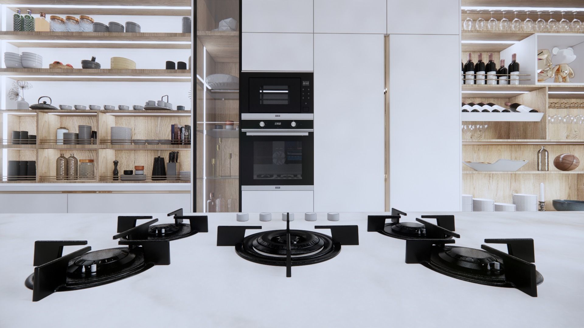 Realistic kitchen SketchUp and Enscape 3D model animated | CGTrader