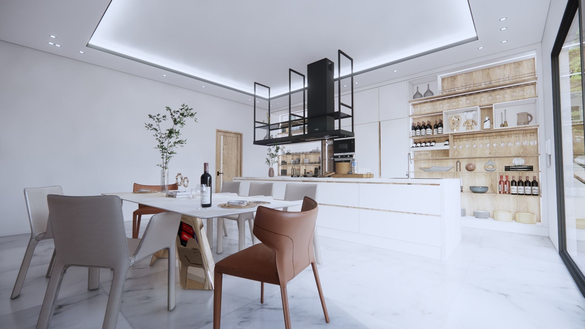 Realistic kitchen SketchUp and Enscape 3D model animated | CGTrader