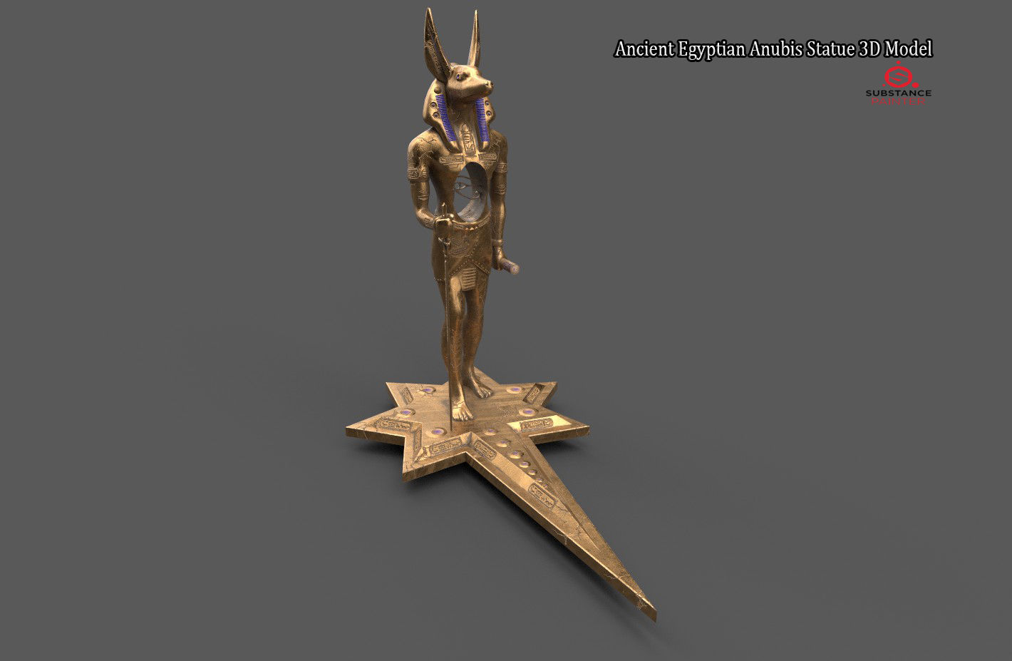 3D model Ancient Egyptian Anubis Statue 3D Model VR / AR / low-poly | CGTrader