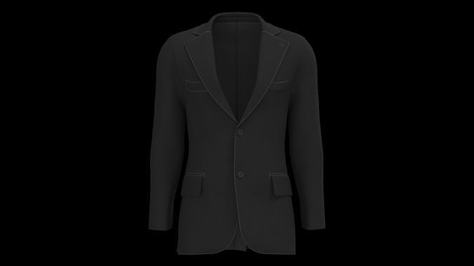 Male blazer jacket free 3D model animated rigged | CGTrader