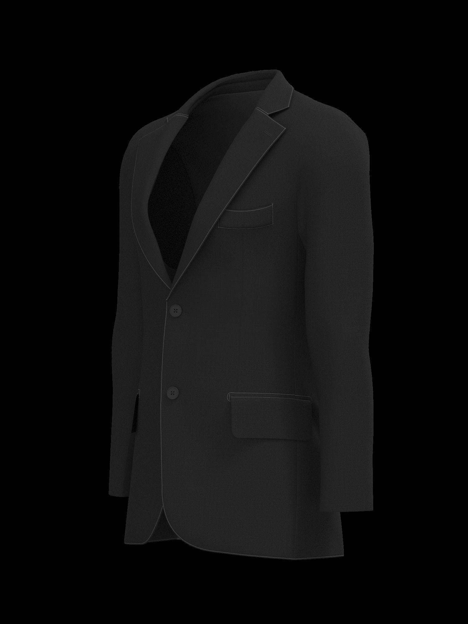 Male blazer jacket free 3D model animated rigged | CGTrader