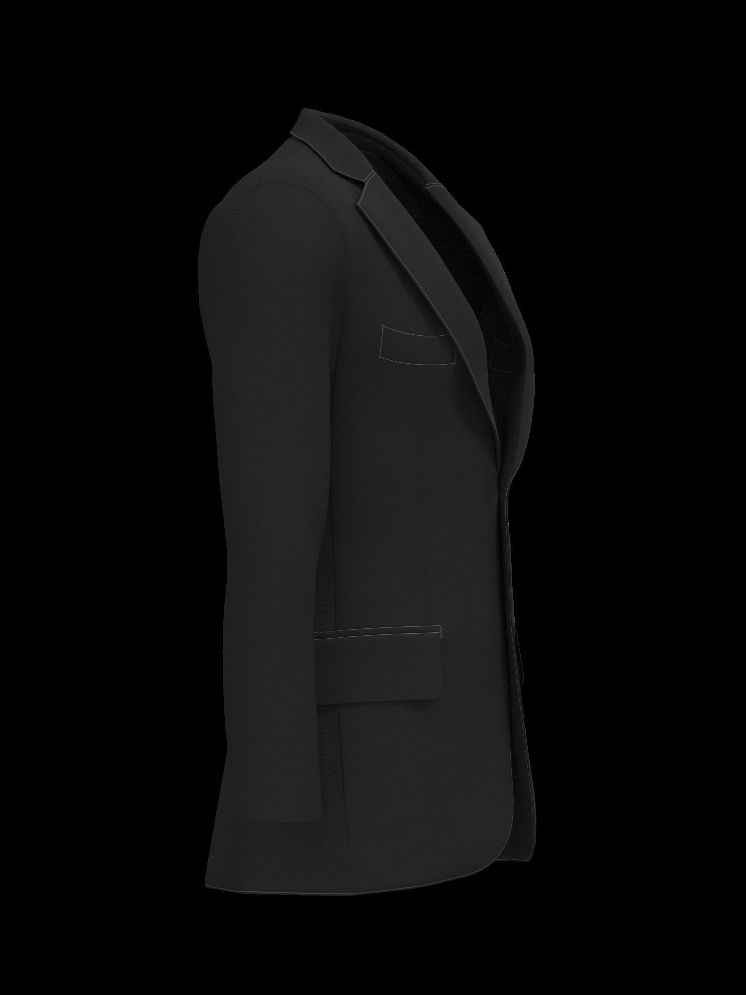 Male blazer jacket free 3D model animated rigged | CGTrader