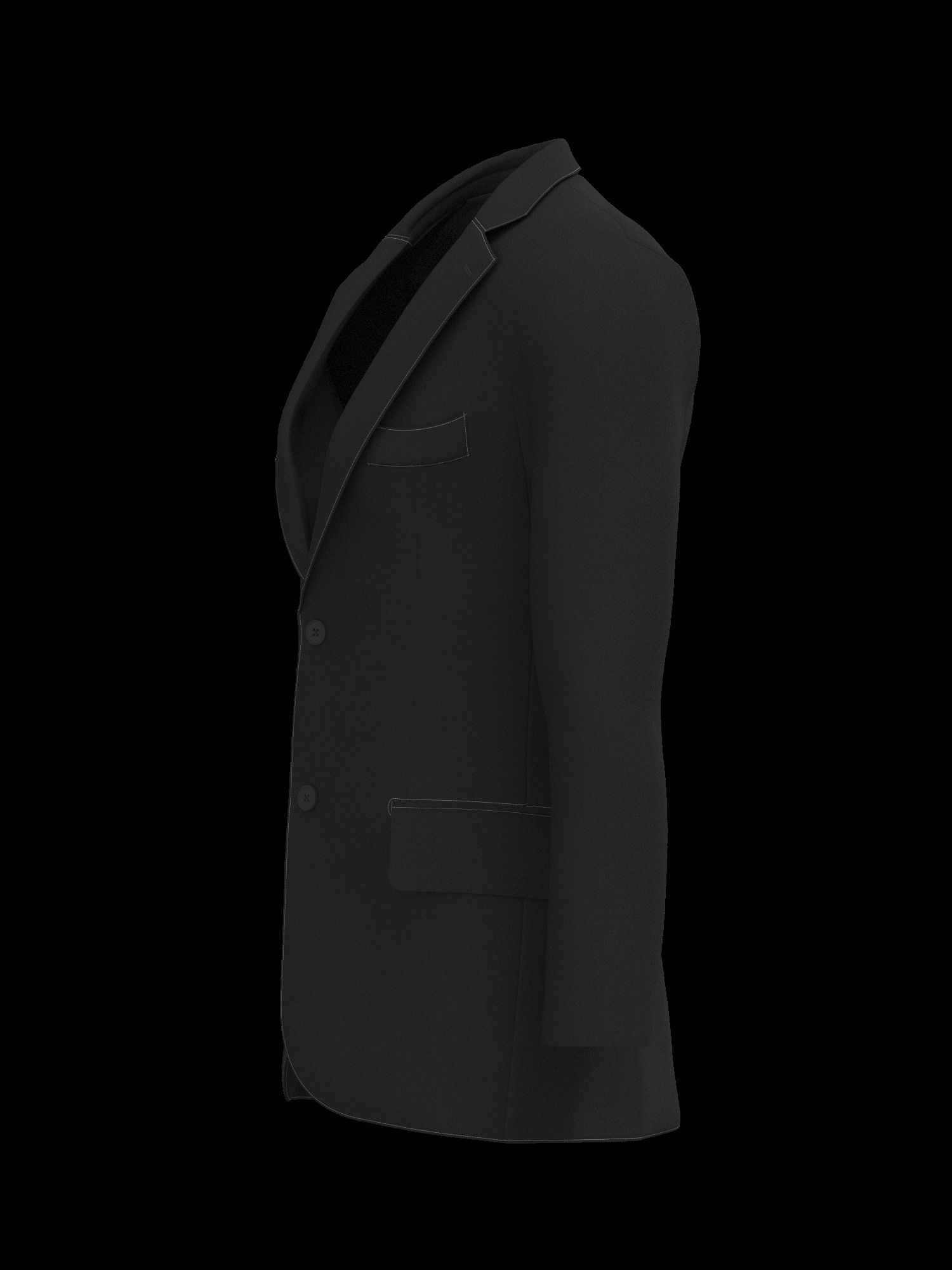 Male blazer jacket free 3D model animated rigged | CGTrader