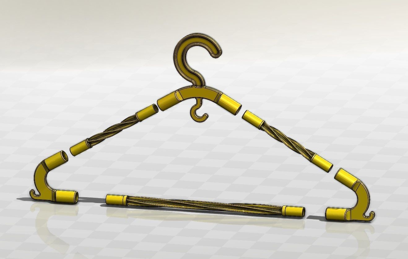 Modular decorative hanger 3D Model free 3D model 3D printable | CGTrader