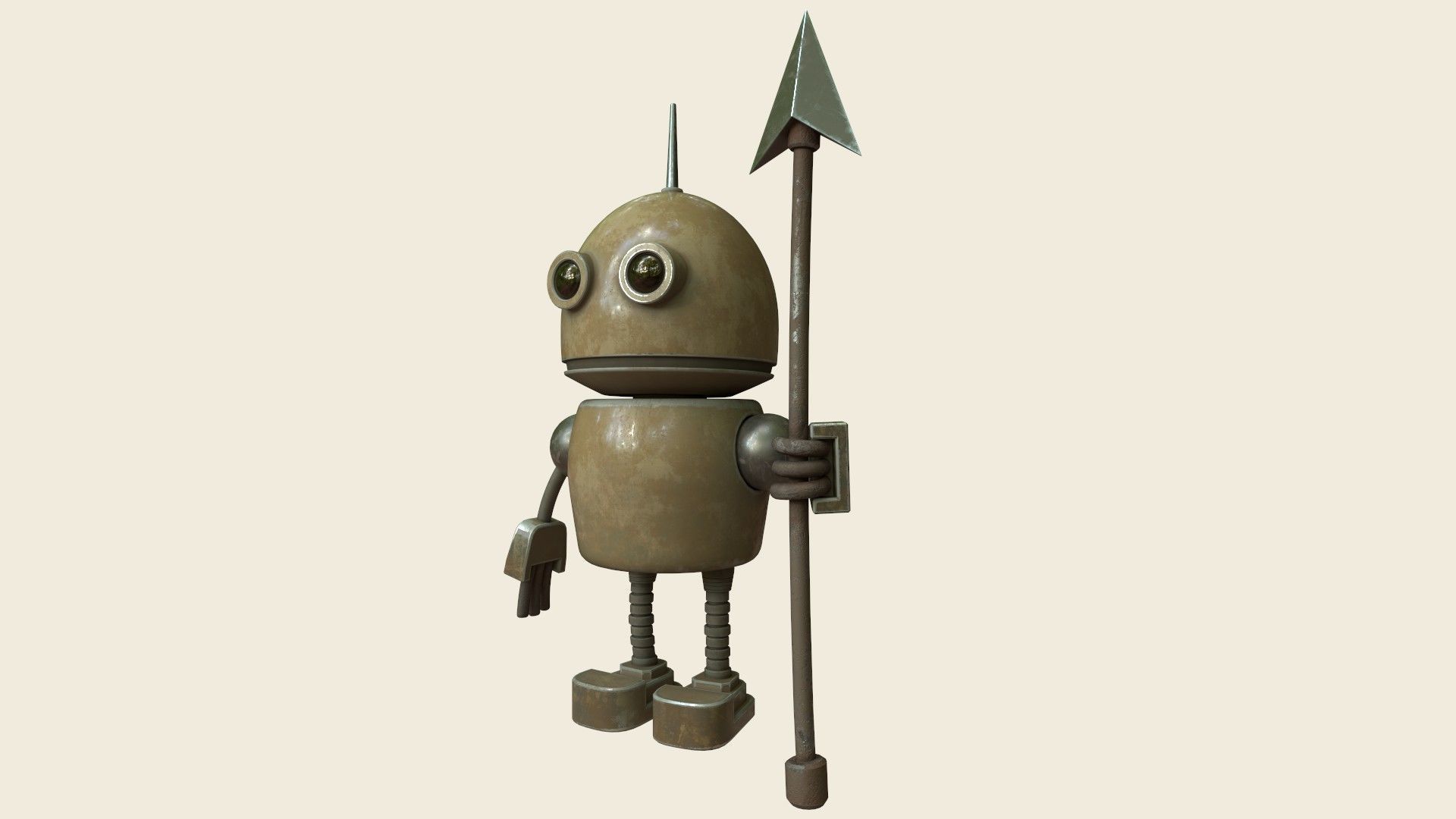 3D model Stylized Robot Guard VR / AR / low-poly | CGTrader