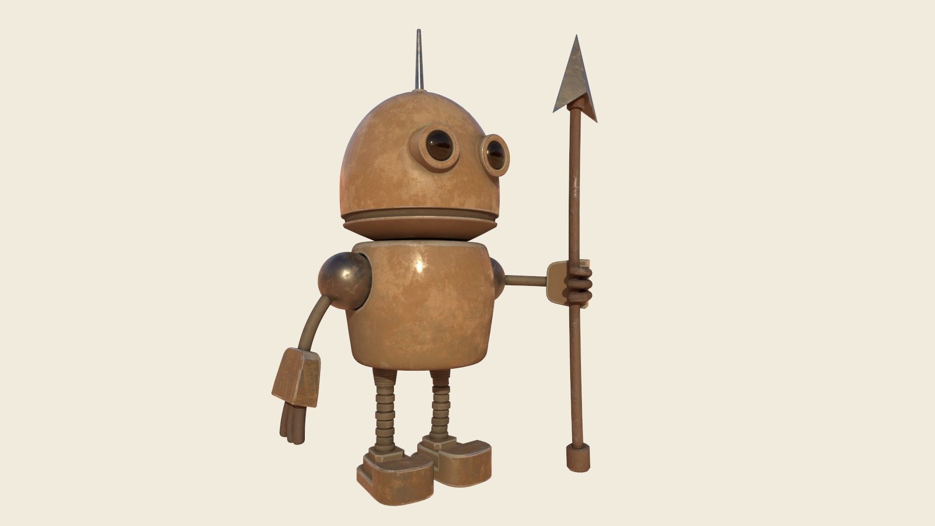 3D model Stylized Robot Guard VR / AR / low-poly | CGTrader