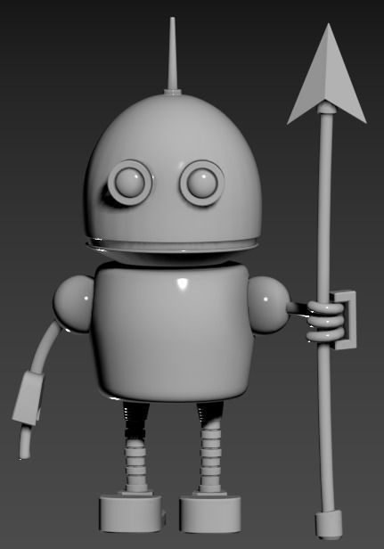 3D model Stylized Robot Guard VR / AR / low-poly | CGTrader