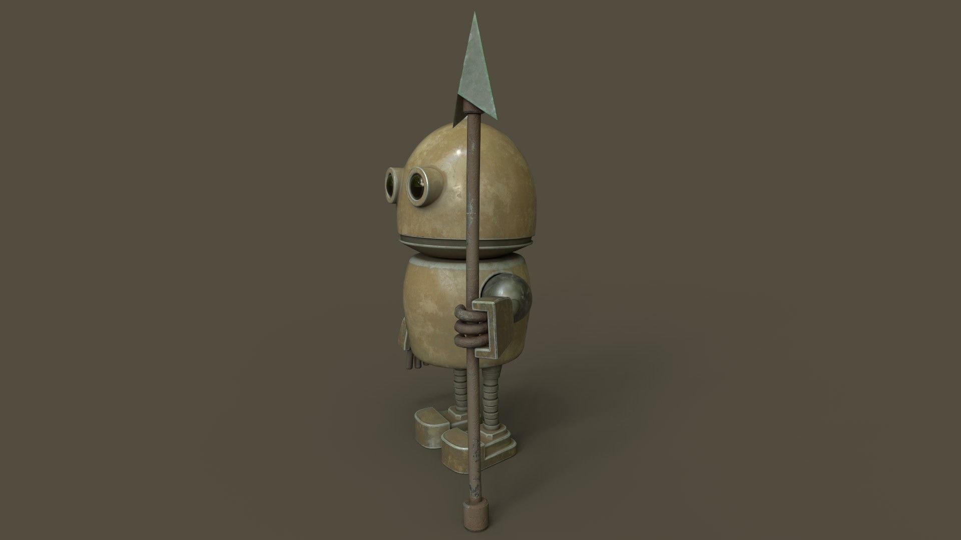 3D model Stylized Robot Guard VR / AR / low-poly | CGTrader