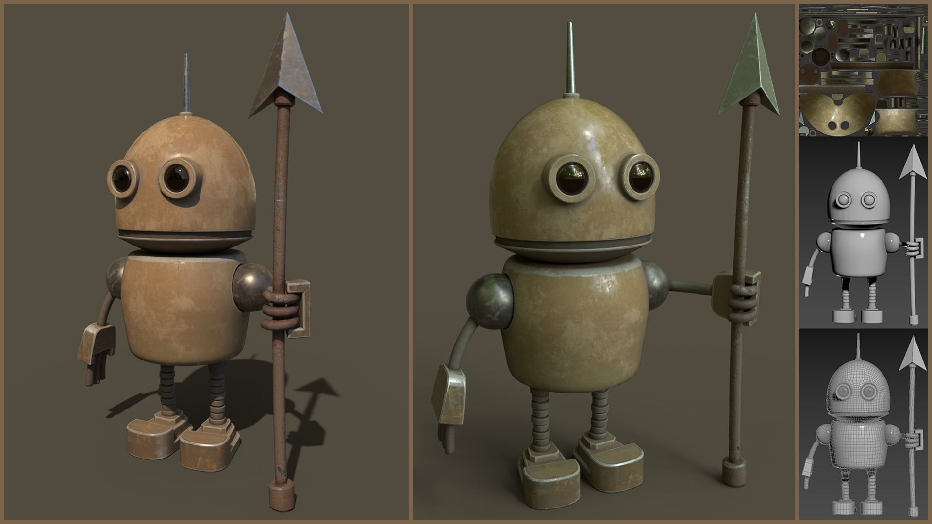 3D model Stylized Robot Guard VR / AR / low-poly | CGTrader